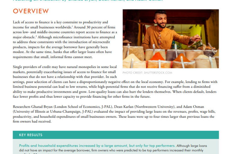 Policy Publications | The Abdul Latif Jameel Poverty Action Lab